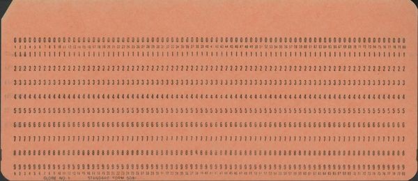 Orange punched card - CHM Revolution